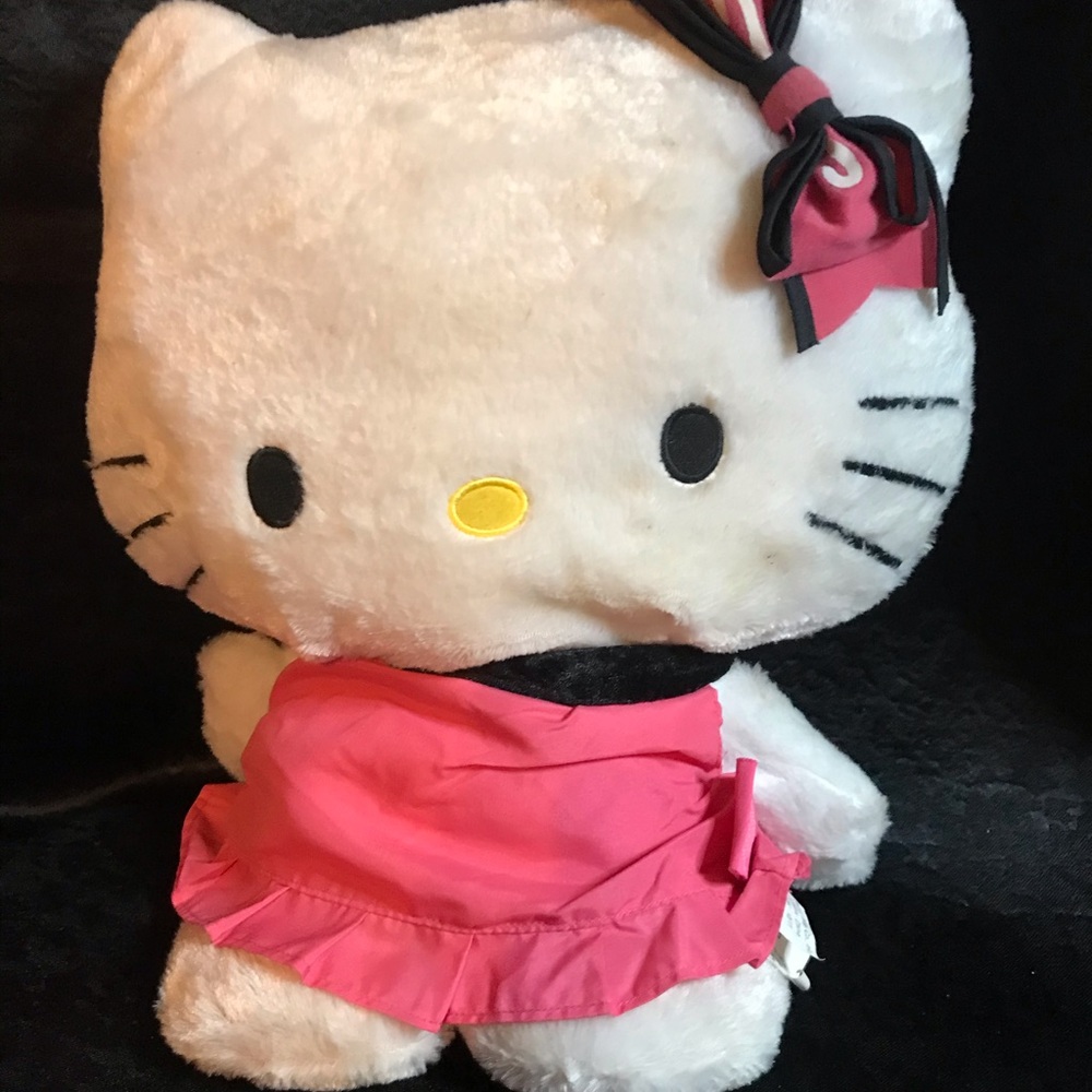 Large Hello Kitty Plush Stuffed Bear! Pink Dress! - Gem
